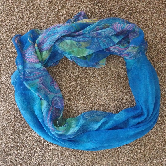 Accessories | Gorgeous Blue Sheer Scarf | Poshmark